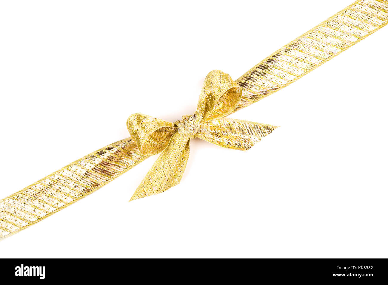 Golden Gift Wrap Ribbons for Christmas Stock Photo - Alamy