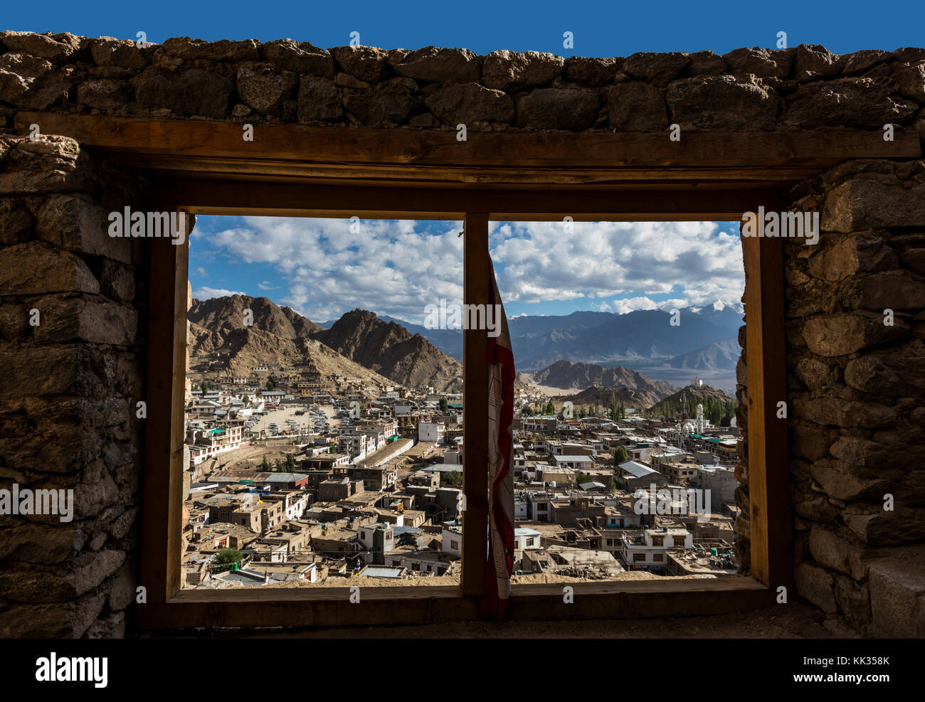 Window view from LEH PALACE which was originally build by Sengge ...