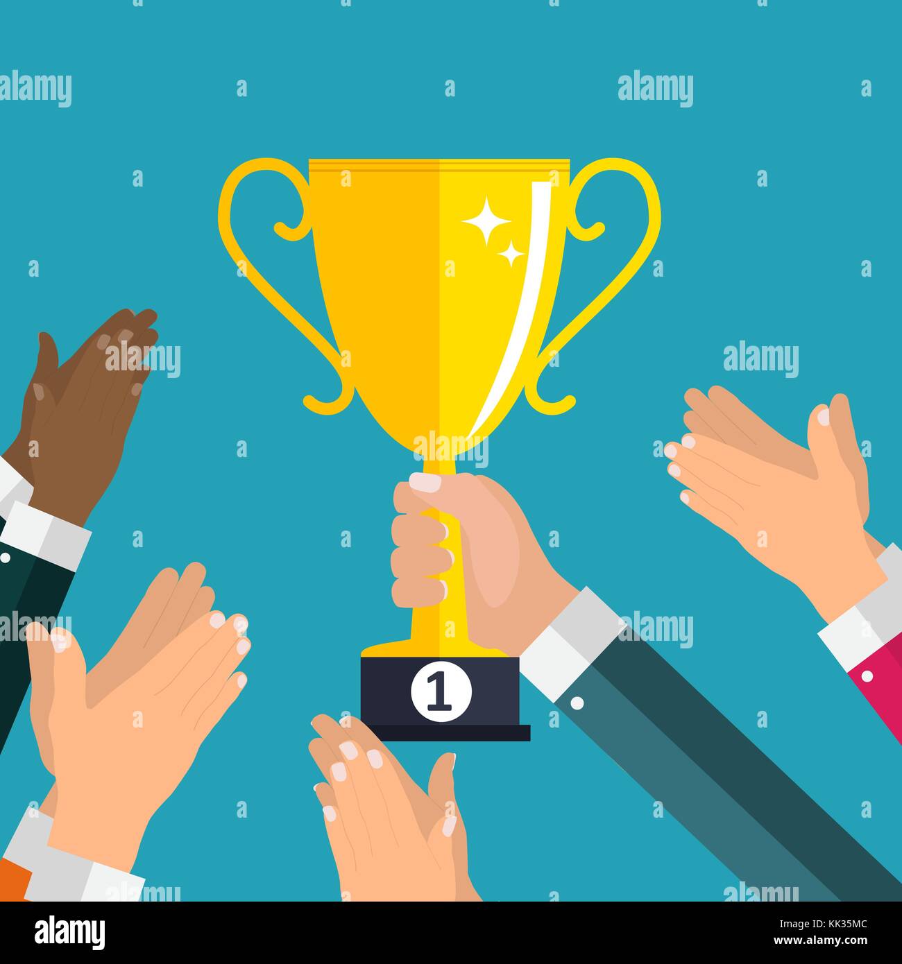 Flat. Applause. Hands clapping. Vector Illustration Stock Vector Image & Art - Alamy