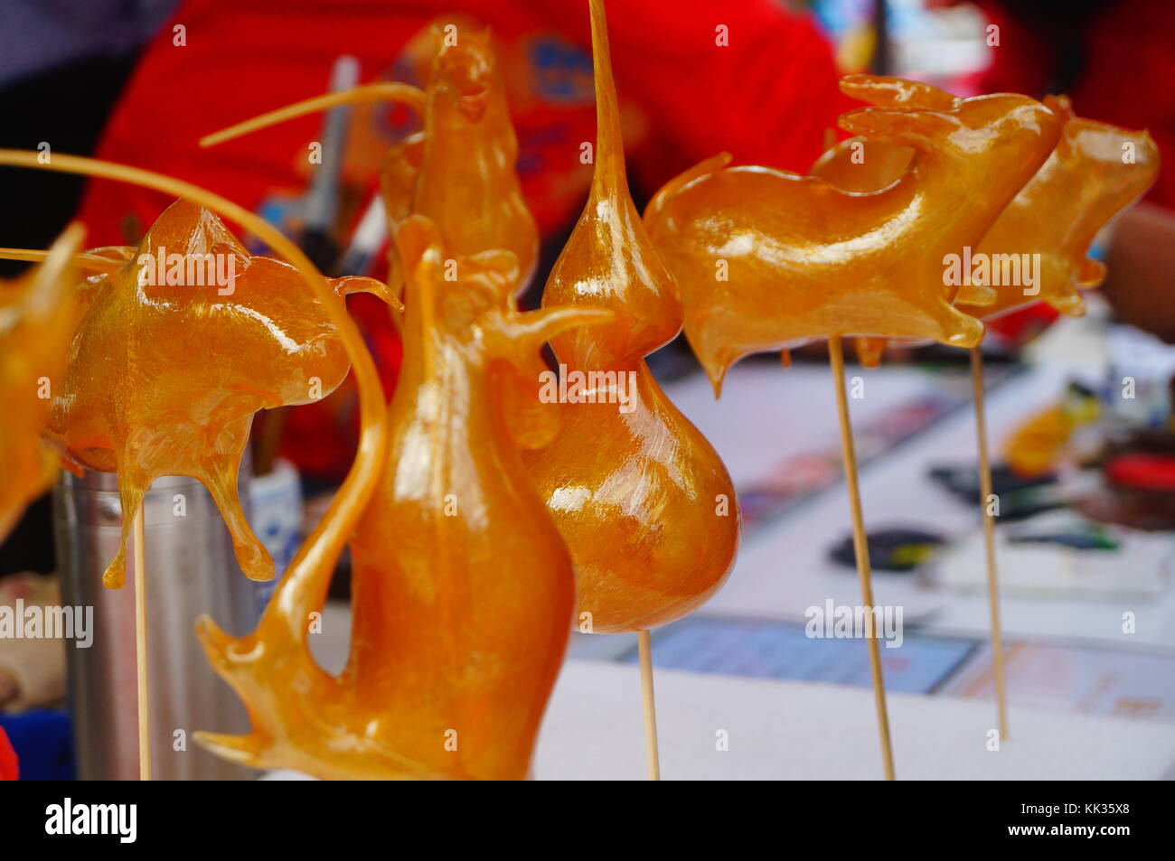 Chinese traditional sugar people, have lovely animal modeling Stock ...