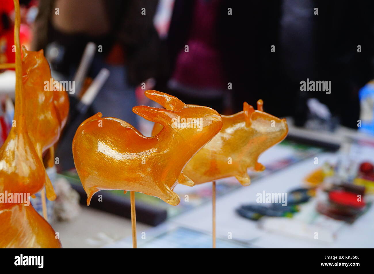 Chinese traditional sugar people, have lovely animal modeling Stock ...