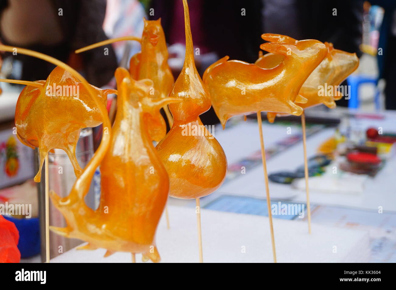 Chinese traditional sugar people, have lovely animal modeling Stock ...