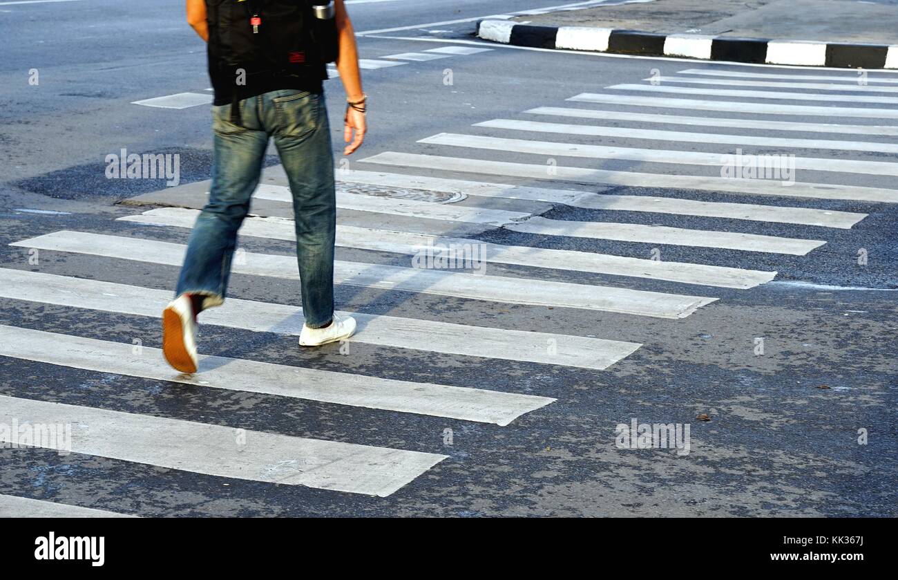 Pedestrian crosswalk thailand hi-res stock photography and images - Alamy