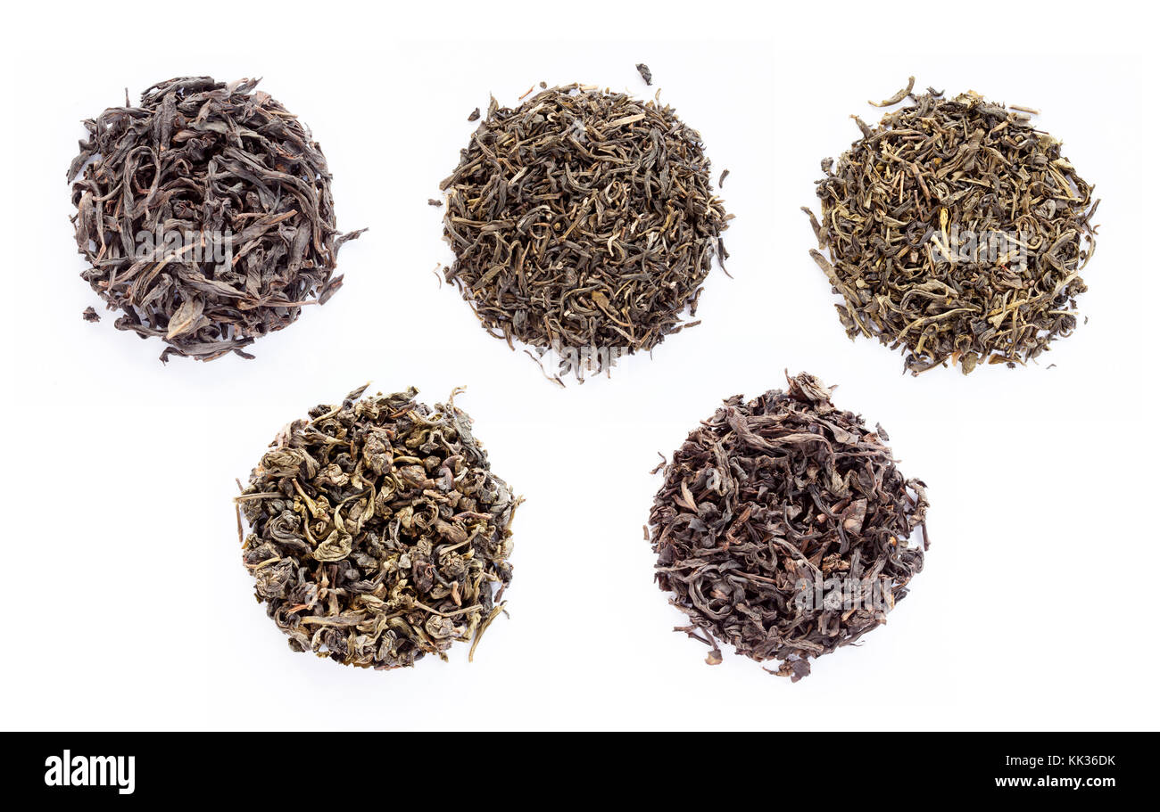 assortment of dry tea, isolated on white background Stock Photo - Alamy