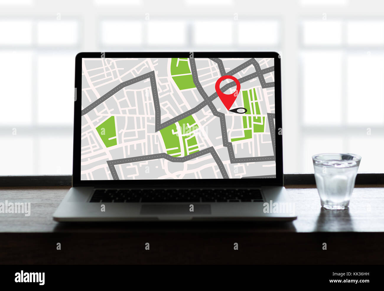 GPS Map to Route Destination network connection Location Street Map ...