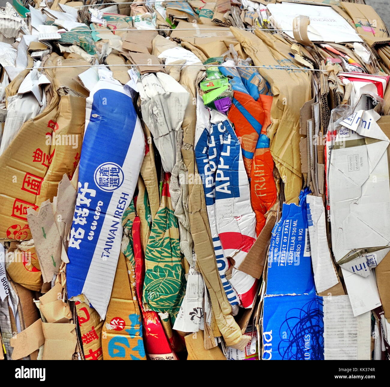 KAOHSIUNG, TAIWAN -- NOVEMBER 5, 2017: Paper, cardboard boxes and ...