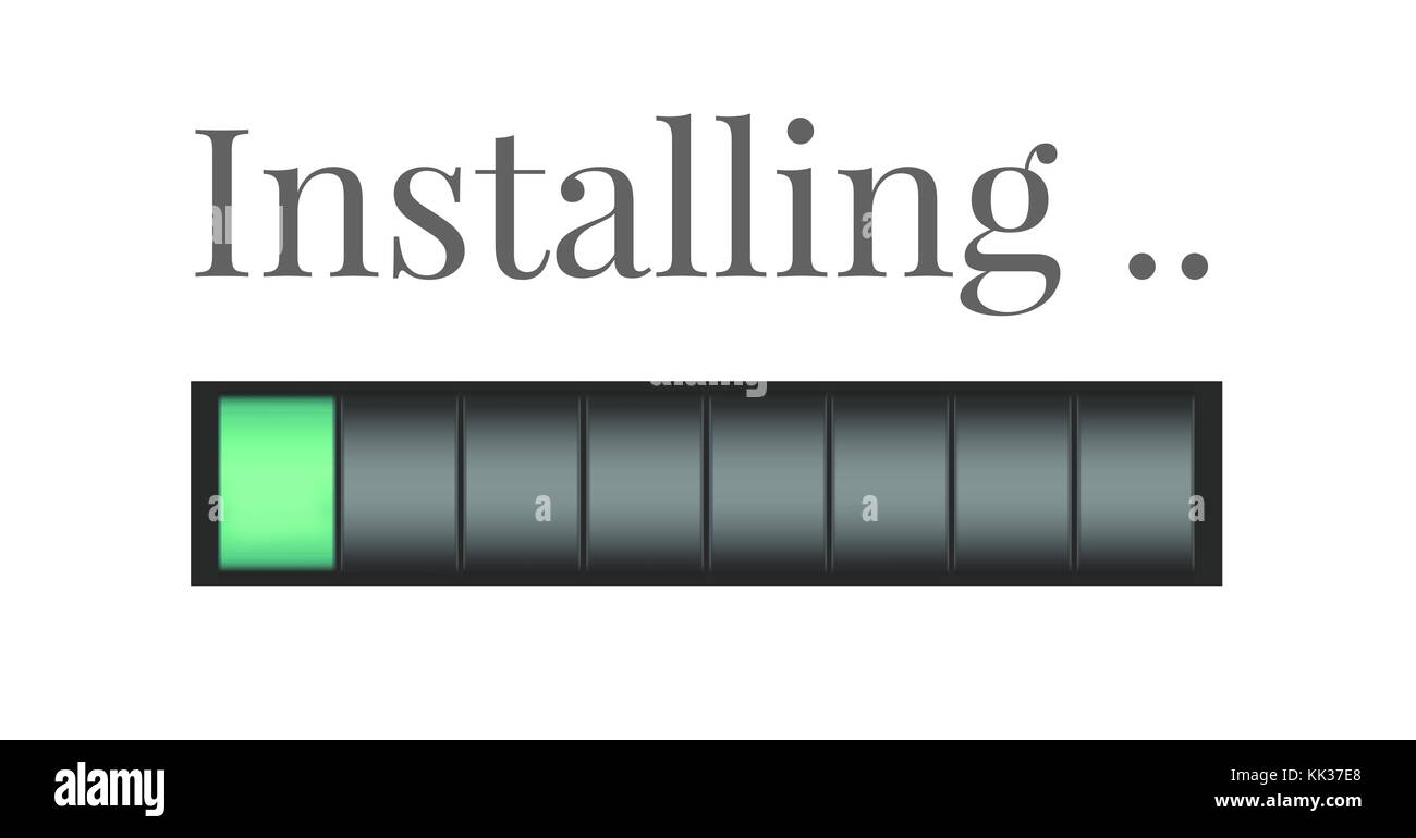 Digital composite of Installing progress status power bar Stock Photo ...
