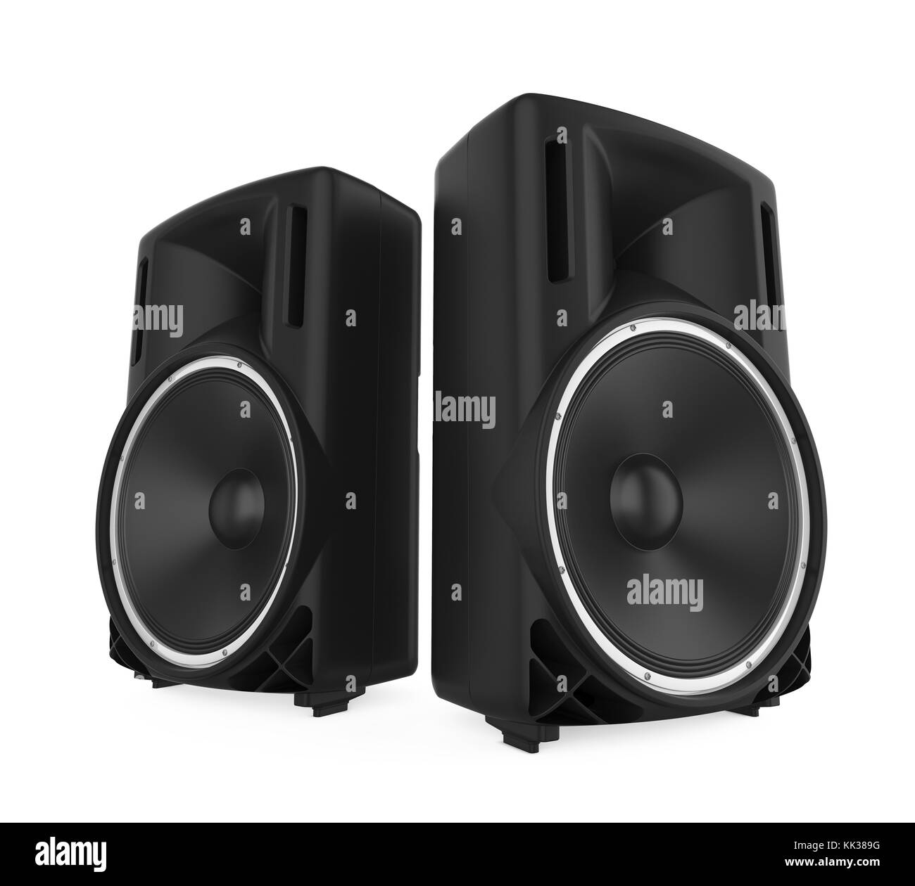 Large Audio Speakers Isolated Stock Photo - Alamy