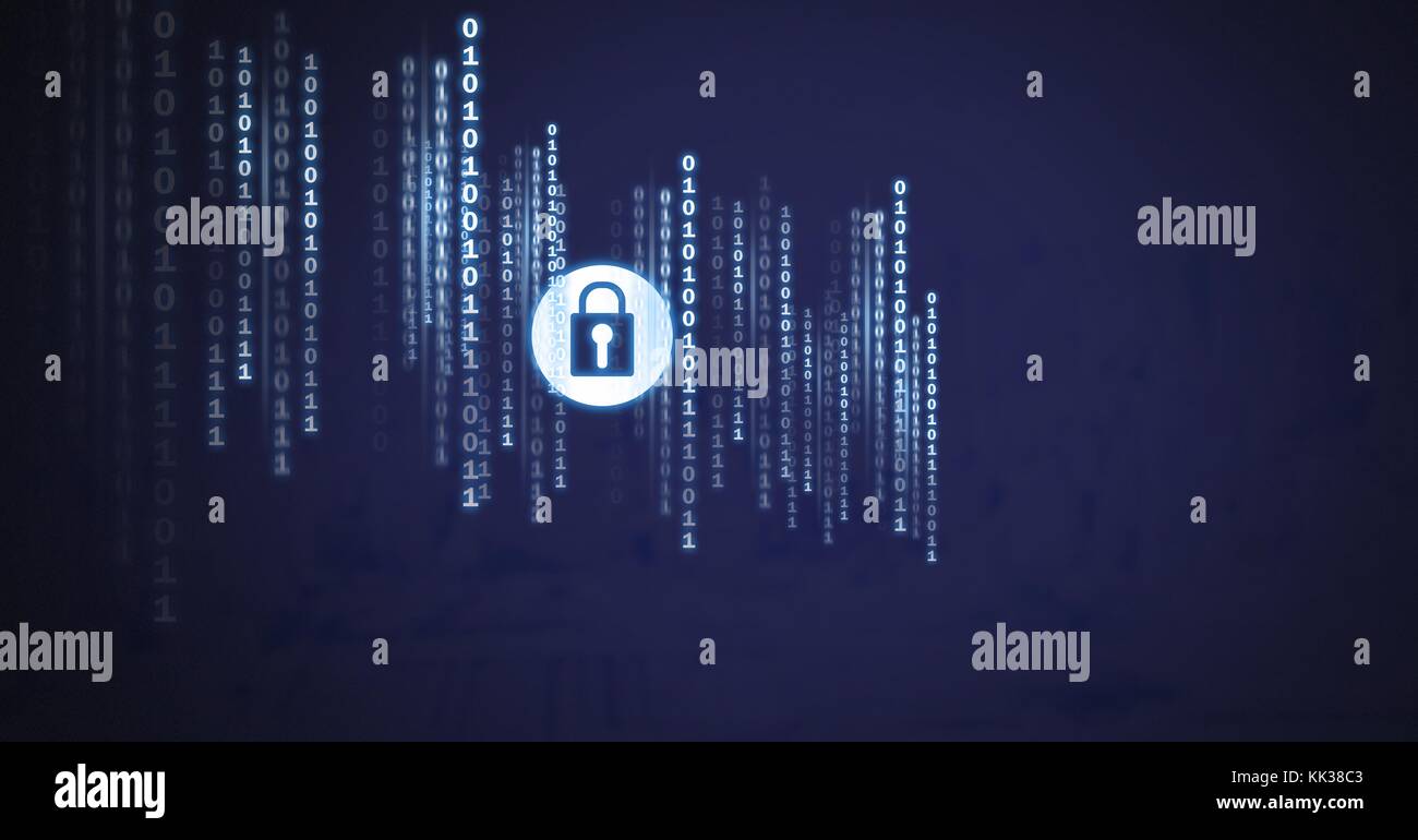 Digital composite of Security lock icon Stock Photo - Alamy