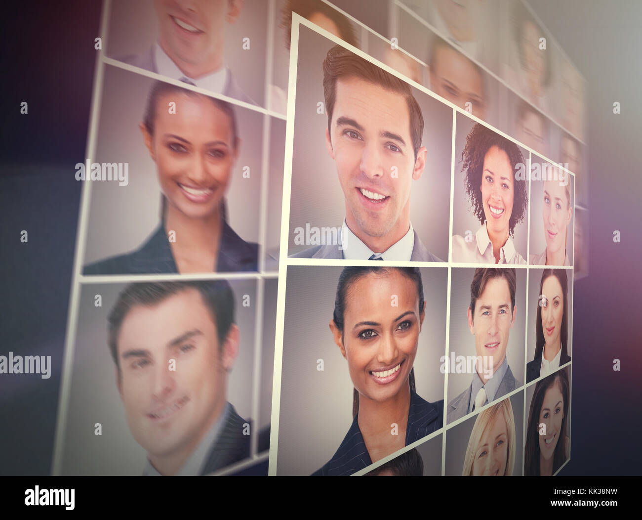 People collage portrait 3x3 Stock Photo - Alamy