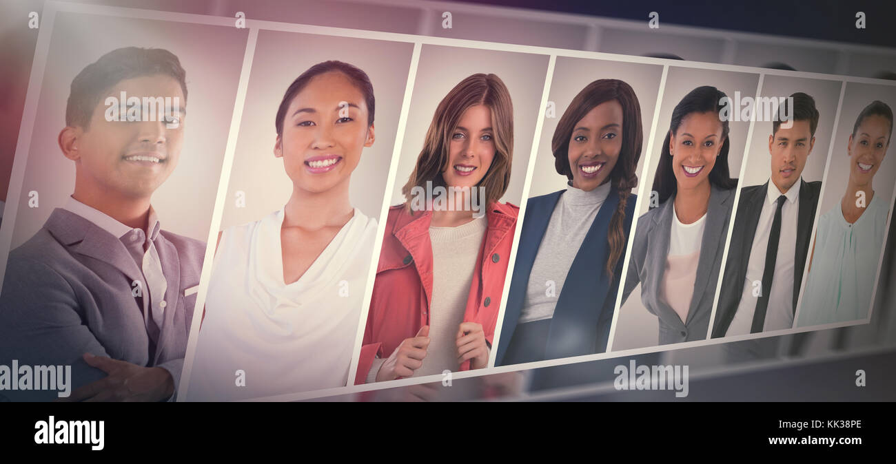 People collage portrait 7 wide Stock Photo - Alamy