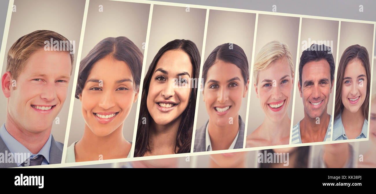 People collage portrait 7 wide Stock Photo - Alamy