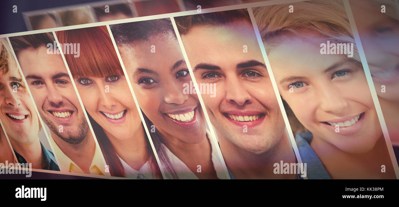 People collage portrait 7 wide Stock Photo - Alamy