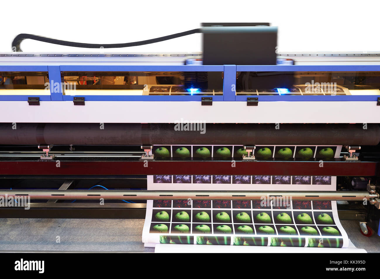 Big rolling UV LED plotter in work Stock Photo - Alamy