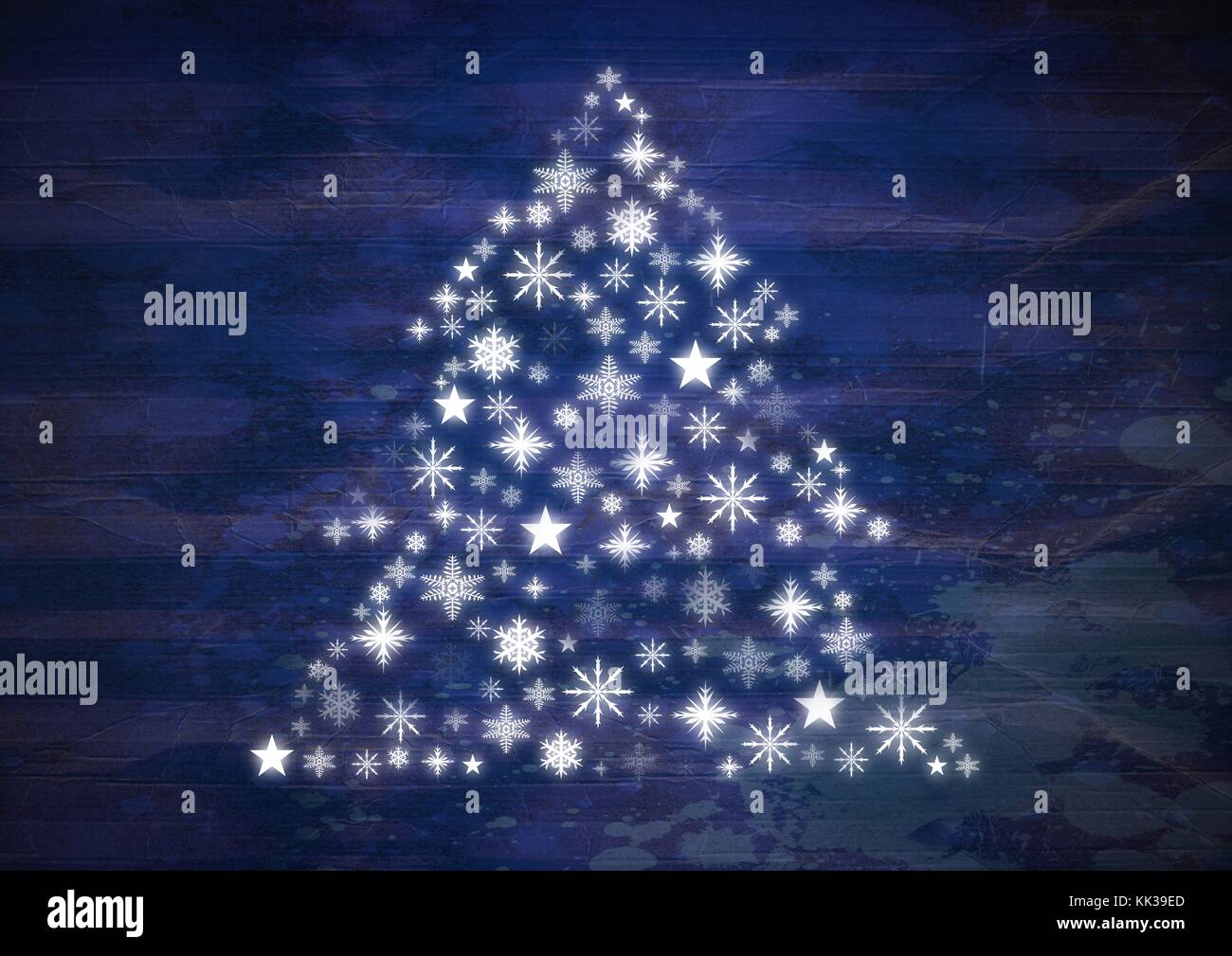 Digital composite of Snowflake Christmas tree pattern shape Stock Photo ...