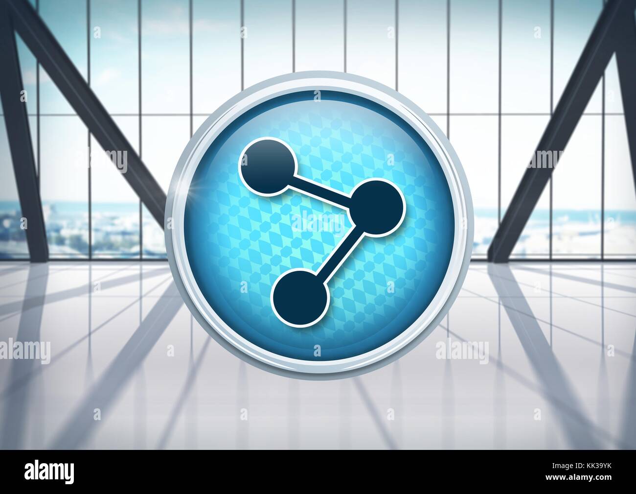 Digital composite of Connect icon in city office Stock Photo - Alamy