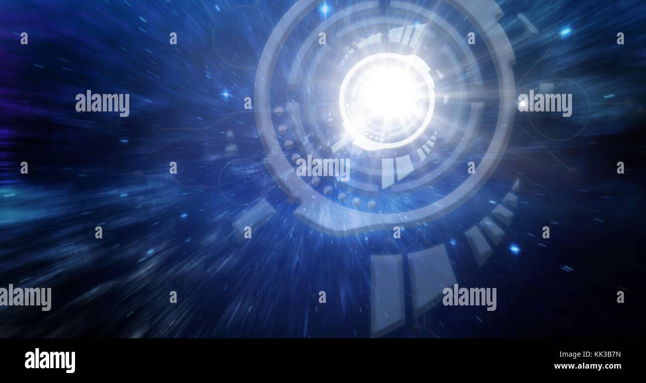 Digital composite of Futuristic technology interface in space Stock ...