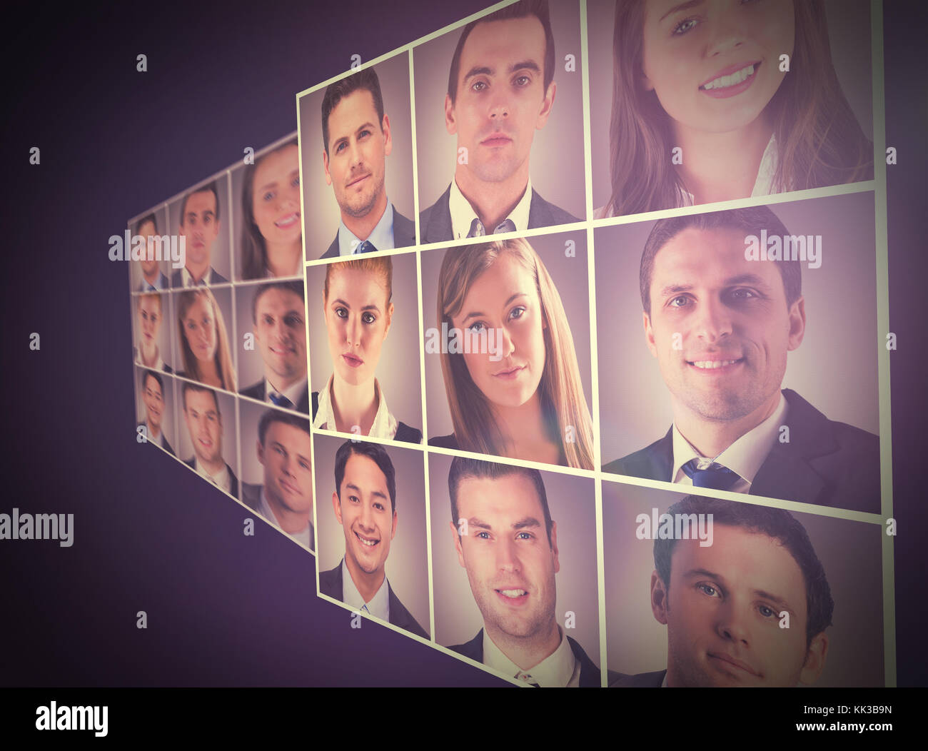 People collage portrait 3x3 Stock Photo - Alamy