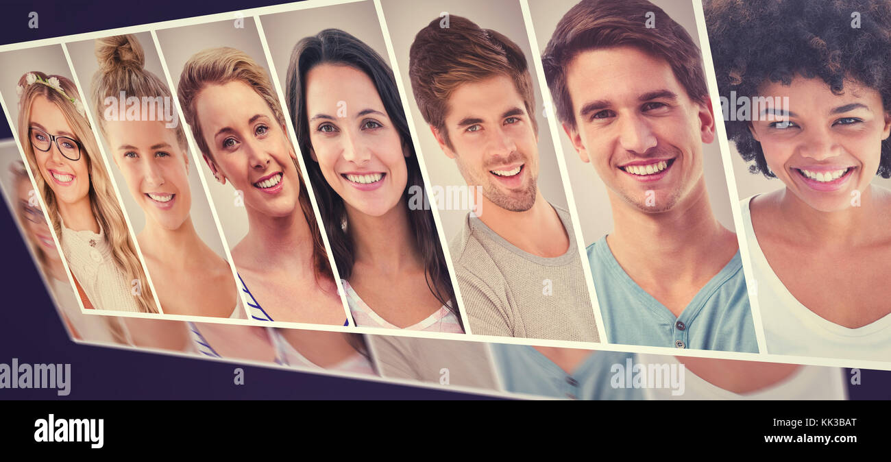 People collage portrait 7 wide Stock Photo - Alamy