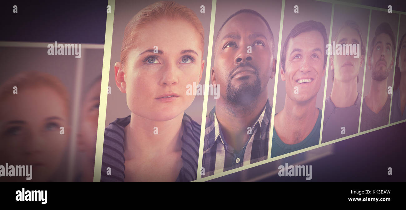 People collage portrait 7 wide Stock Photo - Alamy