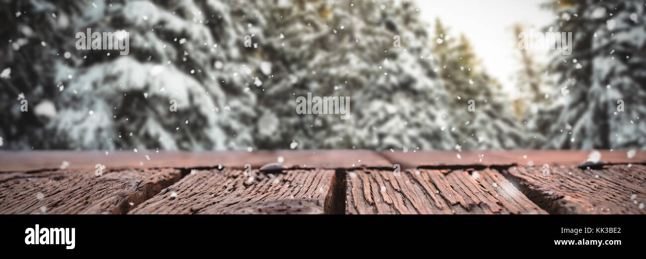 Snow falling against pine trees covered in snow Stock Photo - Alamy