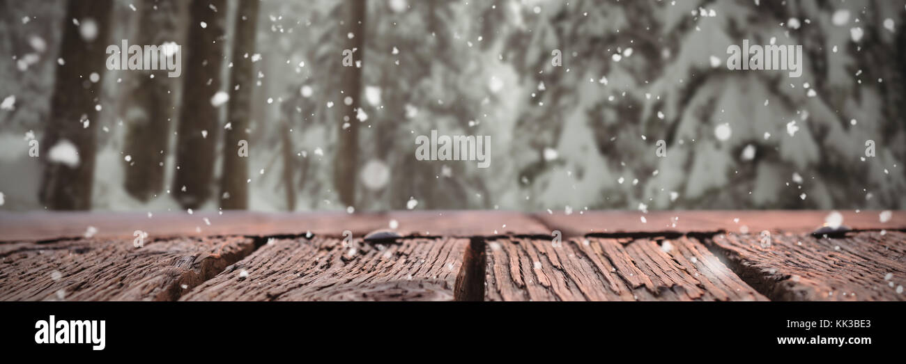 Snow falling against pine trees covered in snow Stock Photo - Alamy