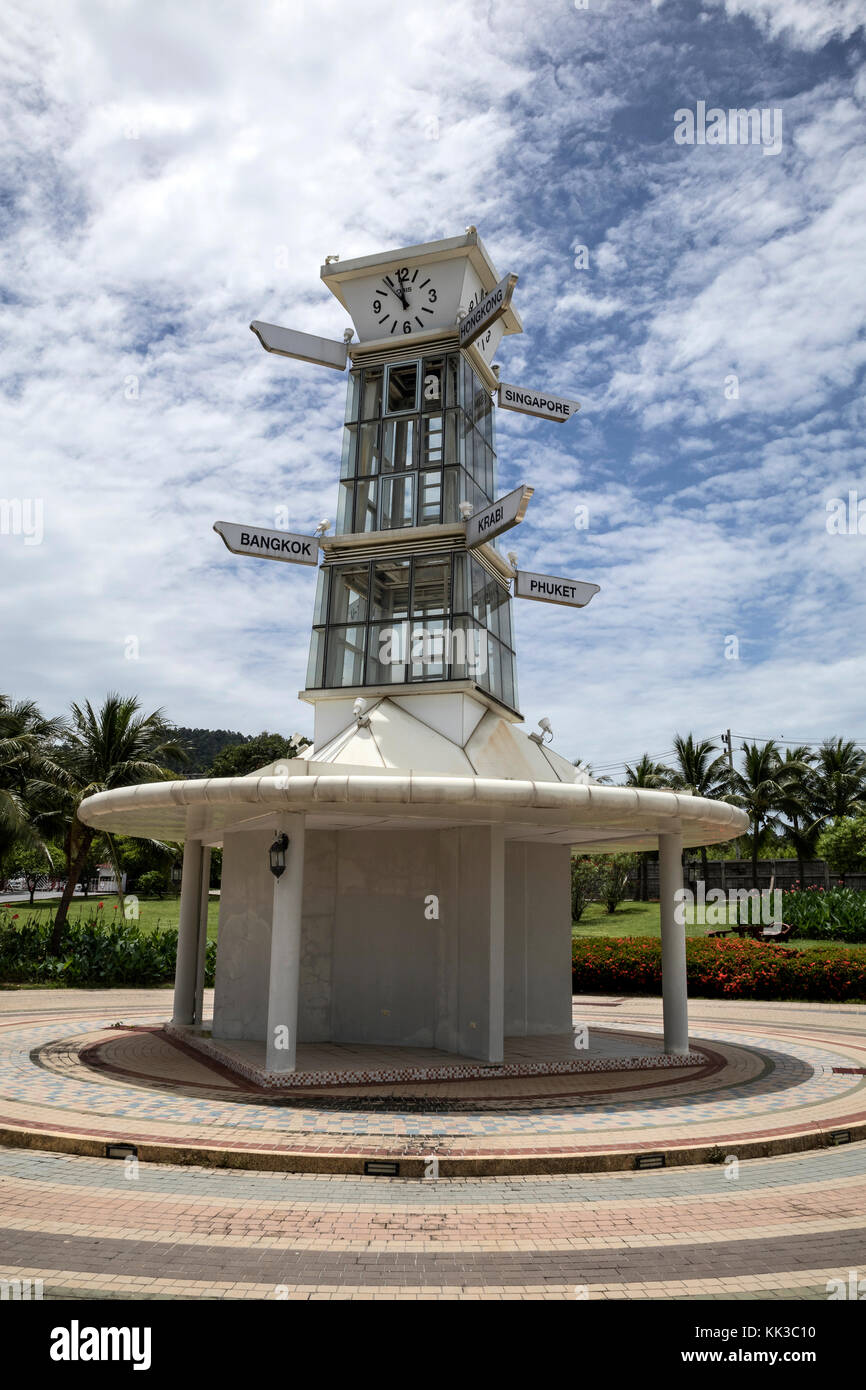 The direction tower on Samui Park Avenue, at Koh Samui Airport ...