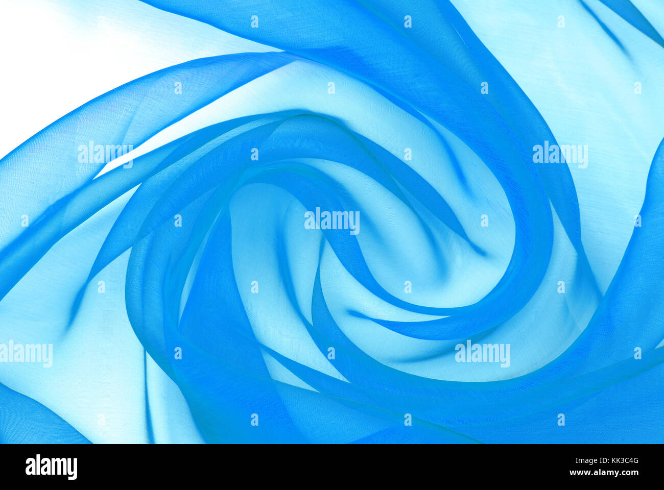 blue organza fabric wavy texture Stock Photo - Alamy