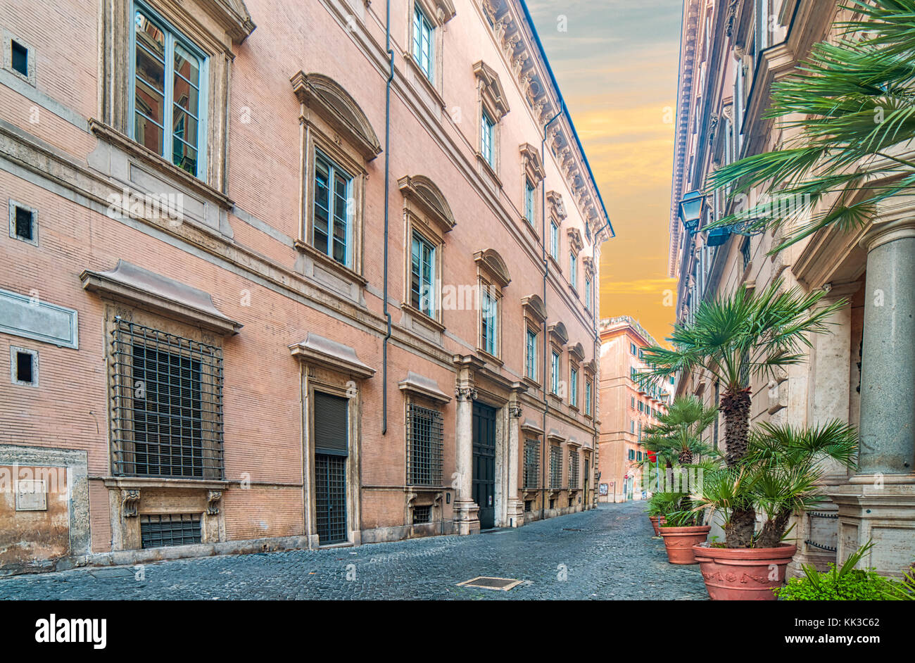 ancient downtown street of Rome, Italy Stock Photo - Alamy