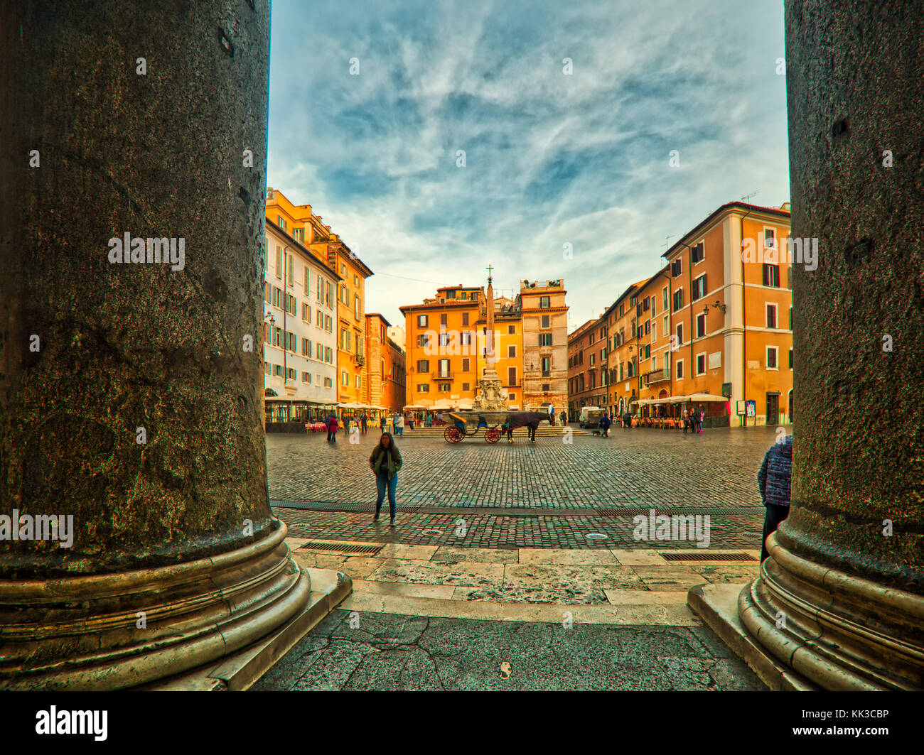 ancient downtown square of Rome, Italy Stock Photo - Alamy