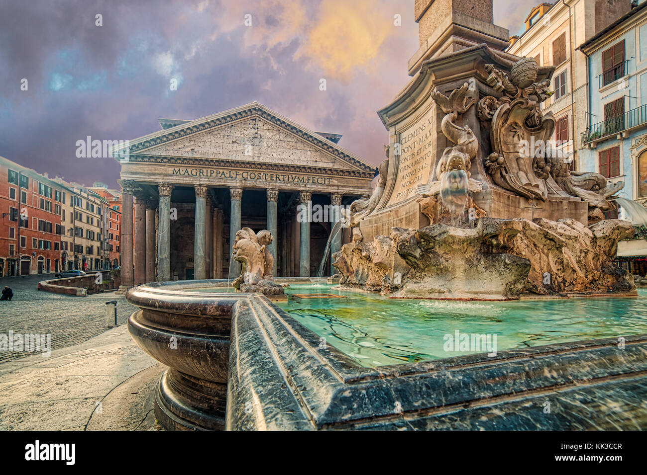 ancient downtown square of Rome, Italy Stock Photo - Alamy
