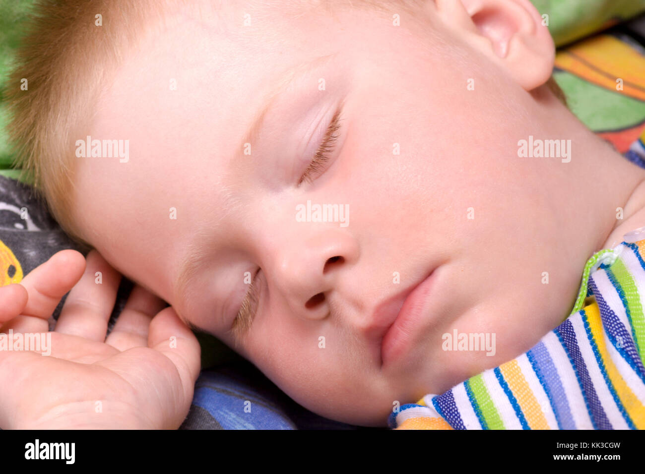 Sleeping child close up face portrait Stock Photo - Alamy