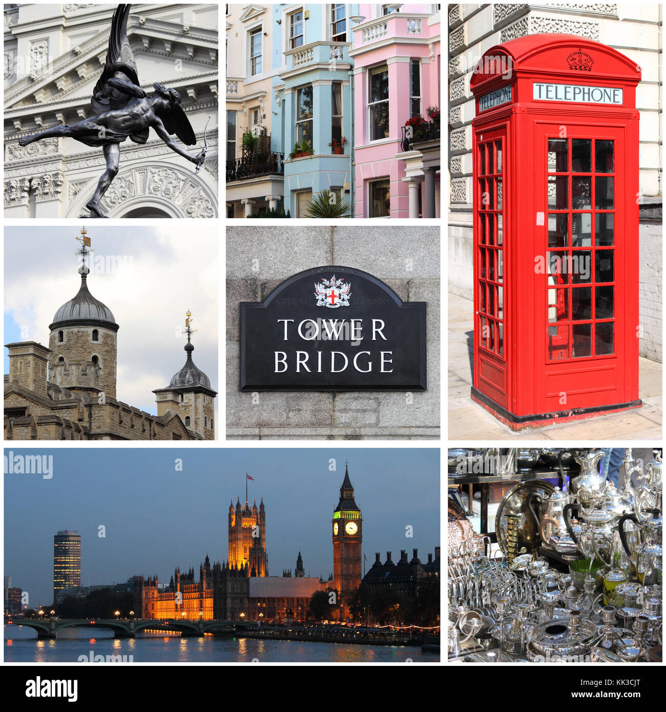 Collage Of Landmarks Of London High Resolution Stock Photography and ...