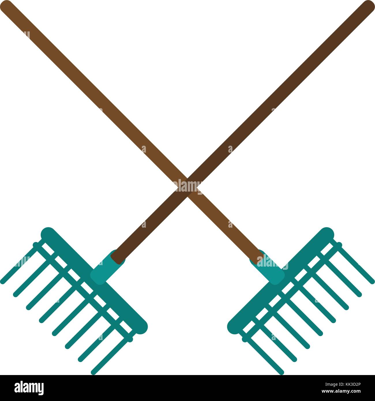 Rakes crossed symbol Stock Vector Image & Art - Alamy