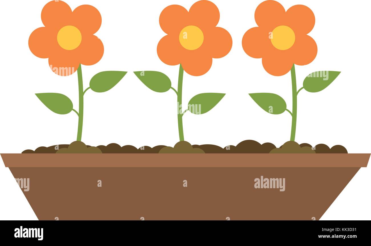Planting of flowers Stock Vector Image & Art - Alamy