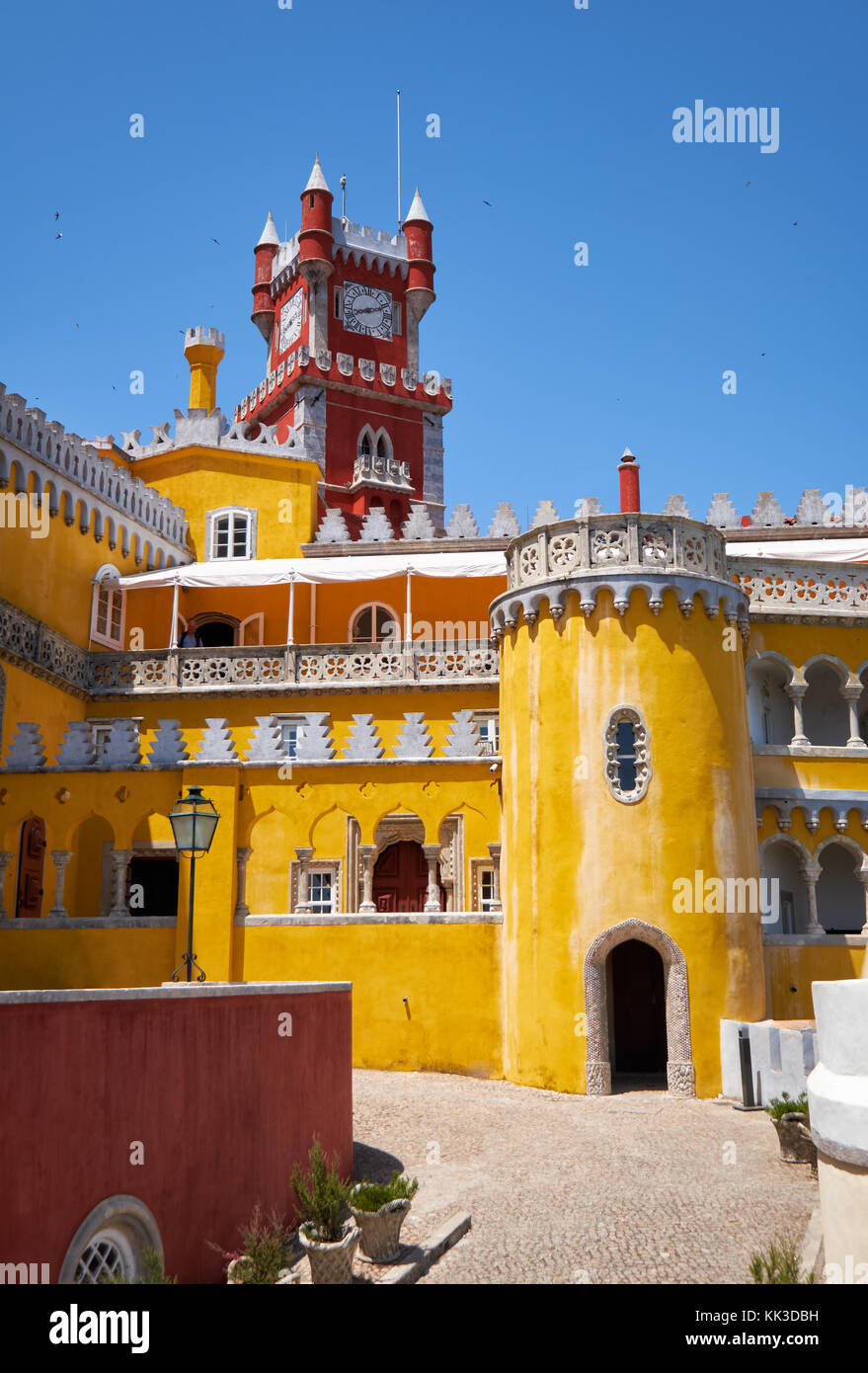The view of the Clock tower and the chapel of the the original ...