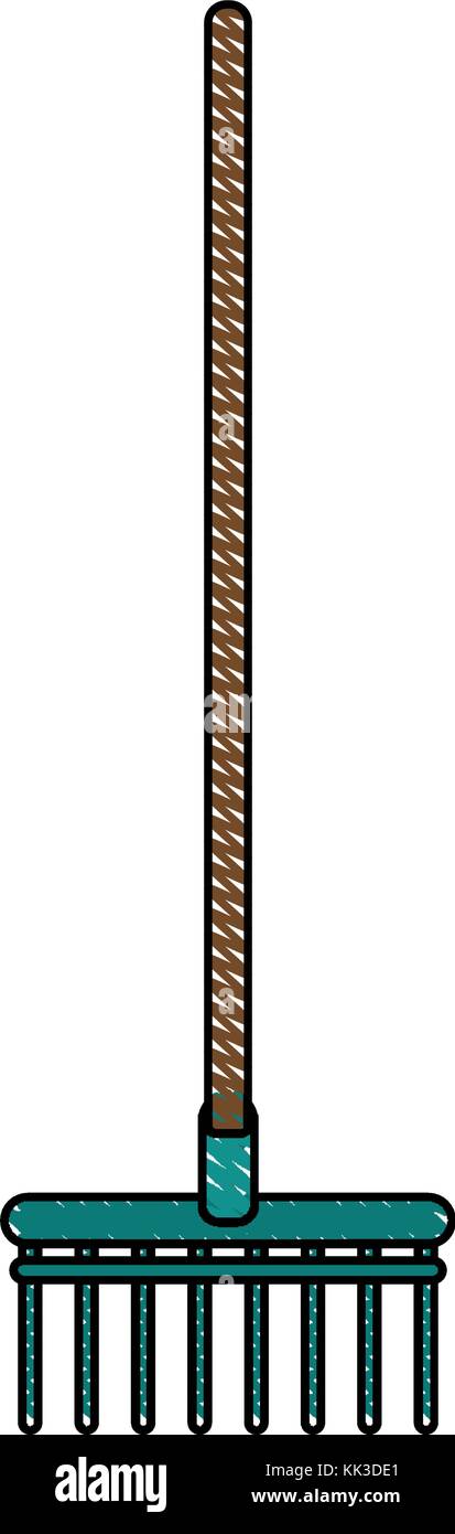 Rake gardening tool Stock Vector Image & Art - Alamy