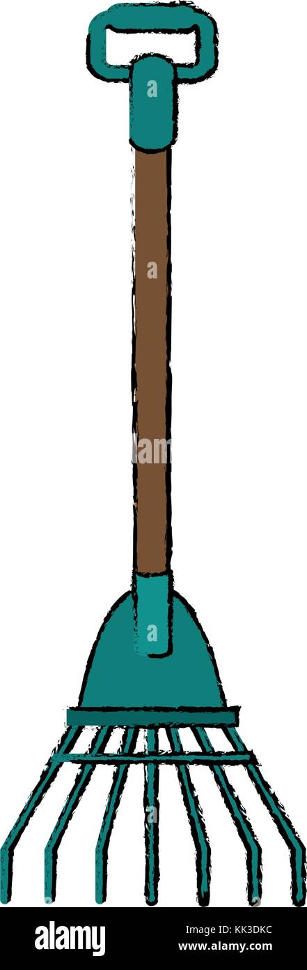Rake gardening tool Stock Vector Image & Art - Alamy
