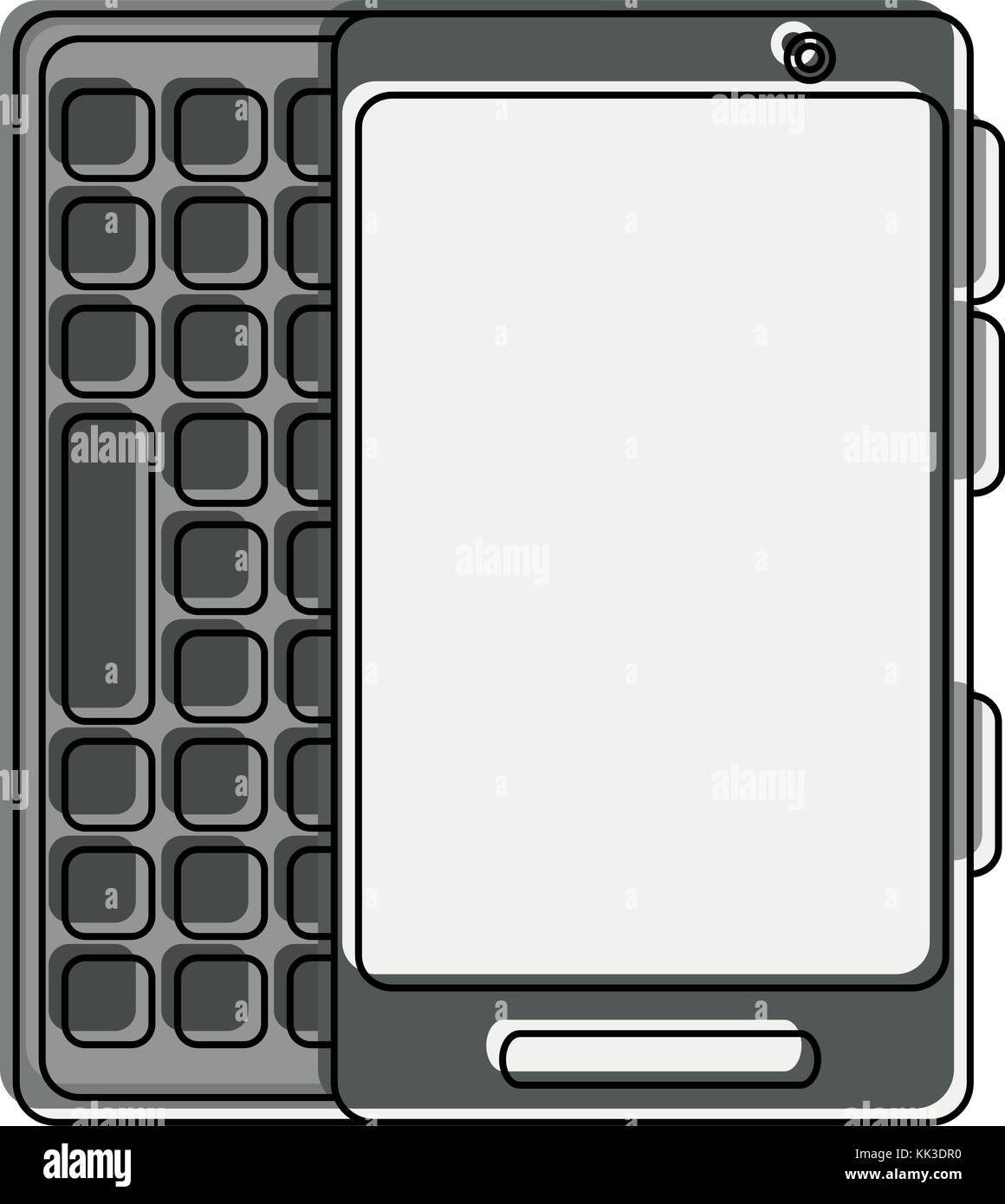 Smartphone with keyboard Stock Vector Image & Art - Alamy