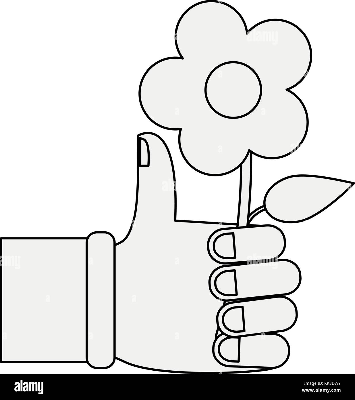 Hand holding a flower Stock Vector Image & Art - Alamy