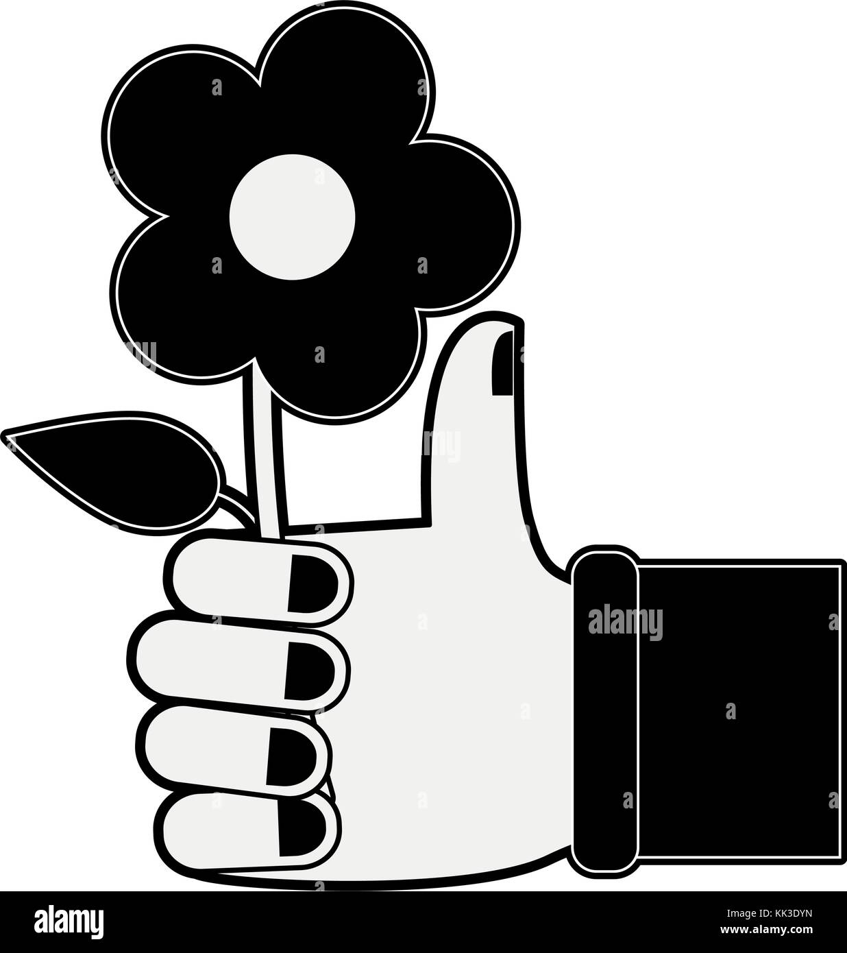 Hand holding a flower Stock Vector Image & Art - Alamy