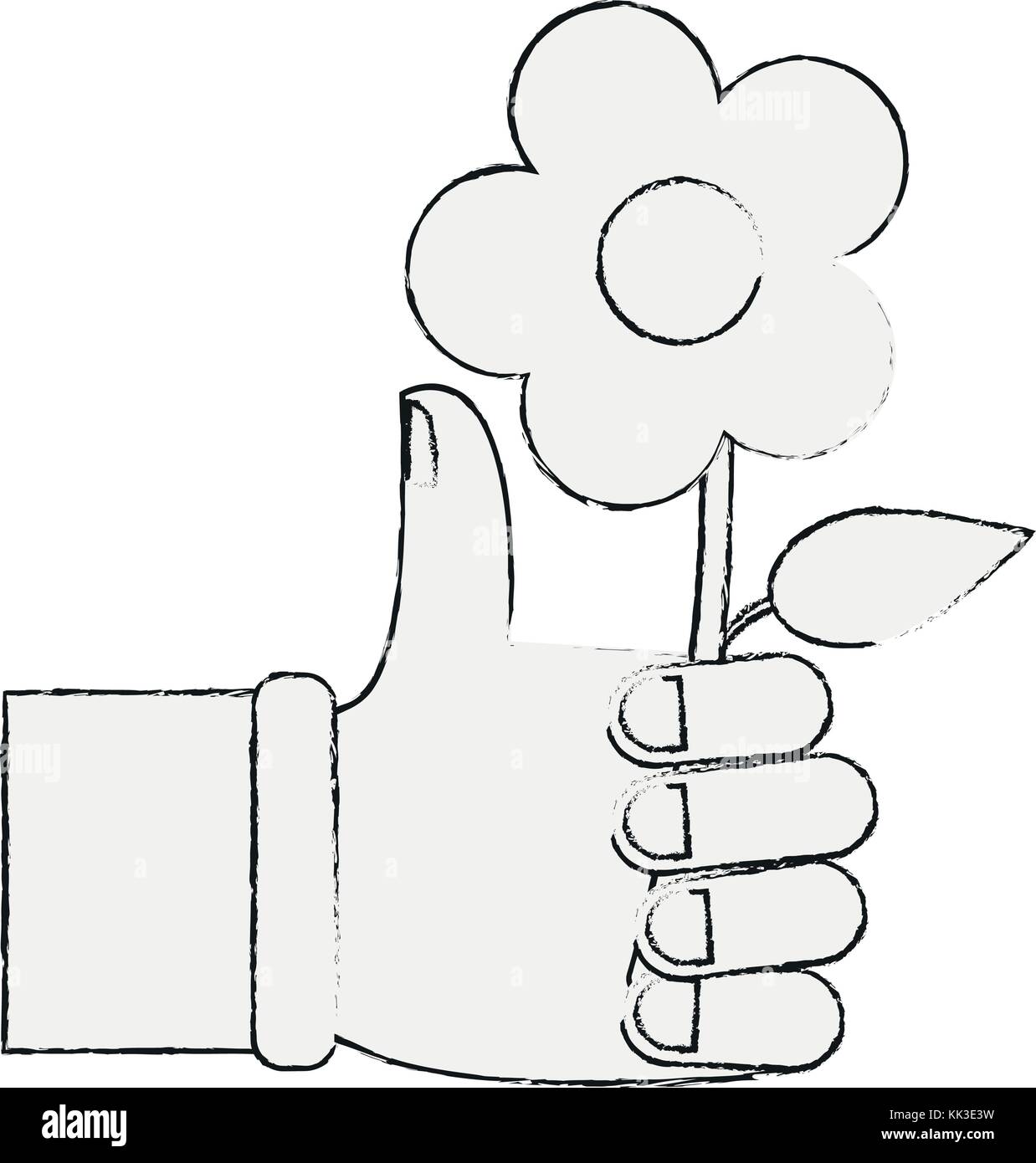 Hand holding a flower Stock Vector Image & Art - Alamy