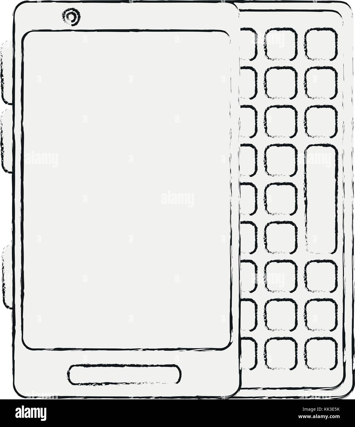 Smartphone with keyboard Stock Vector Image & Art - Alamy