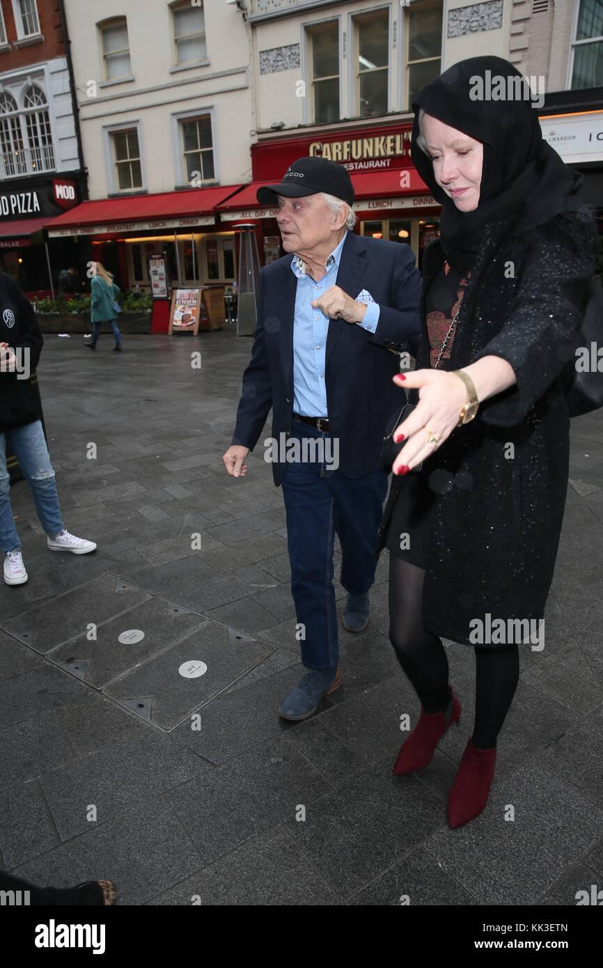 Sir David Jason seen at Capital radio with his wife Gill Hinchcliffe ...