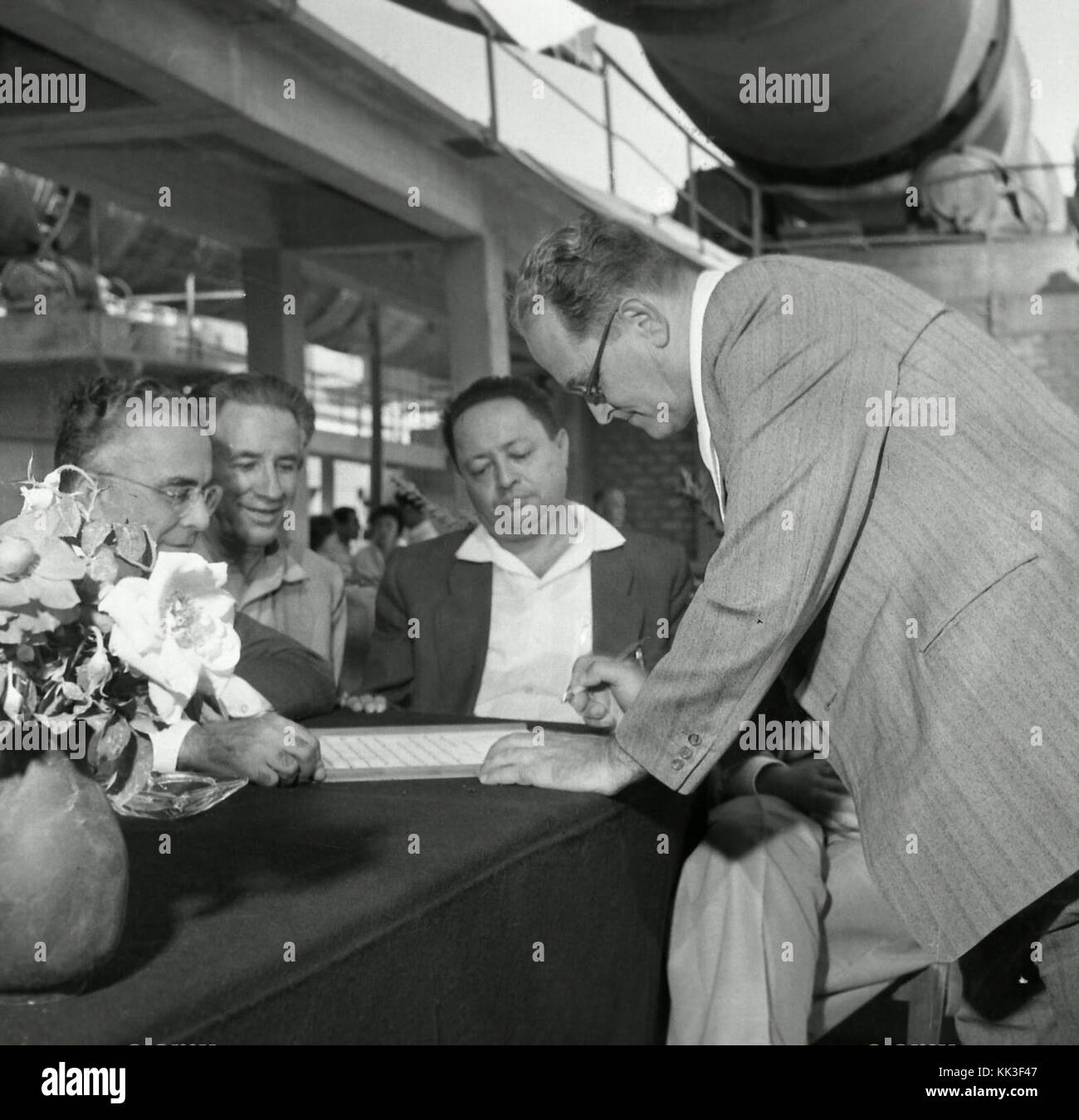 Cornerstone laying ceremony for the third furnace of Nesher cement ...
