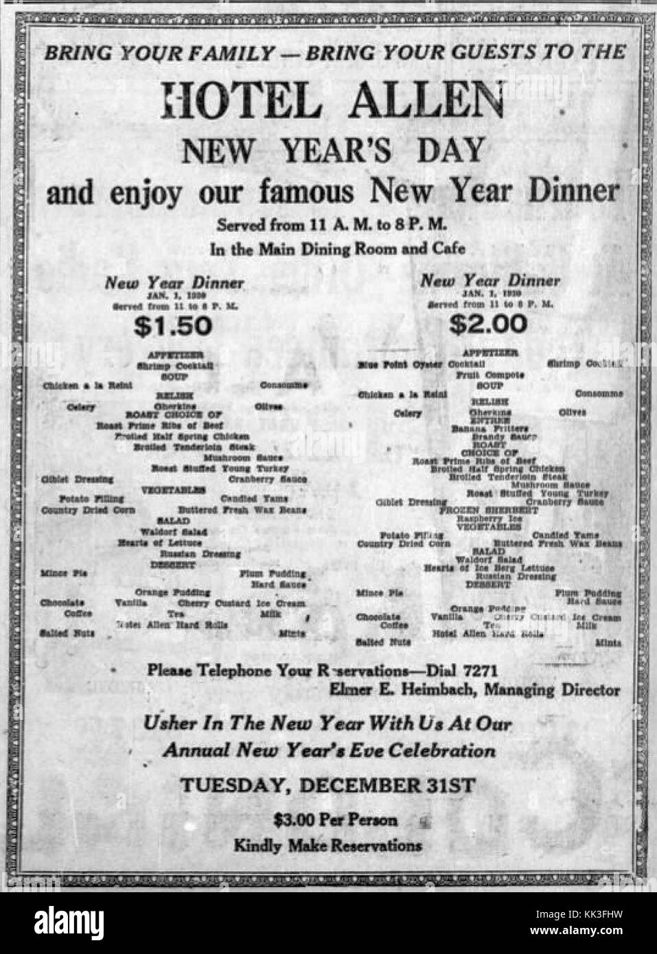 31 dec 1929 hi-res stock photography and images - Alamy