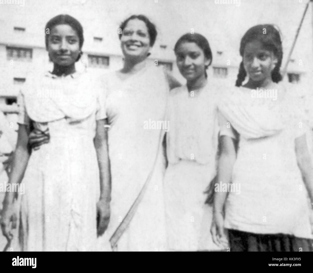 Akhtar Imam and her daughters Stock Photo - Alamy