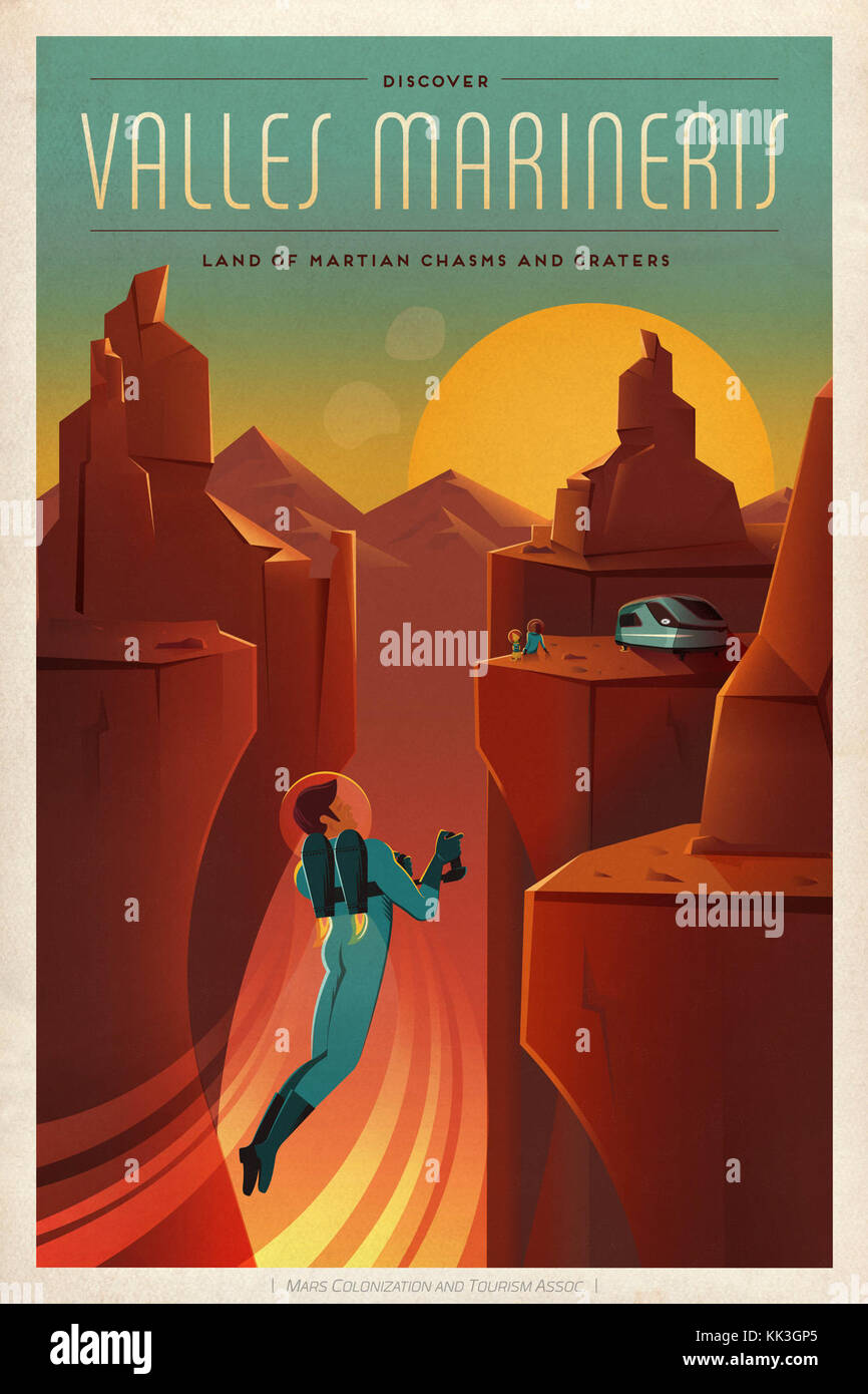 Adventure awaits! Explore Mars’ ultimate vacation destinations Stock ...