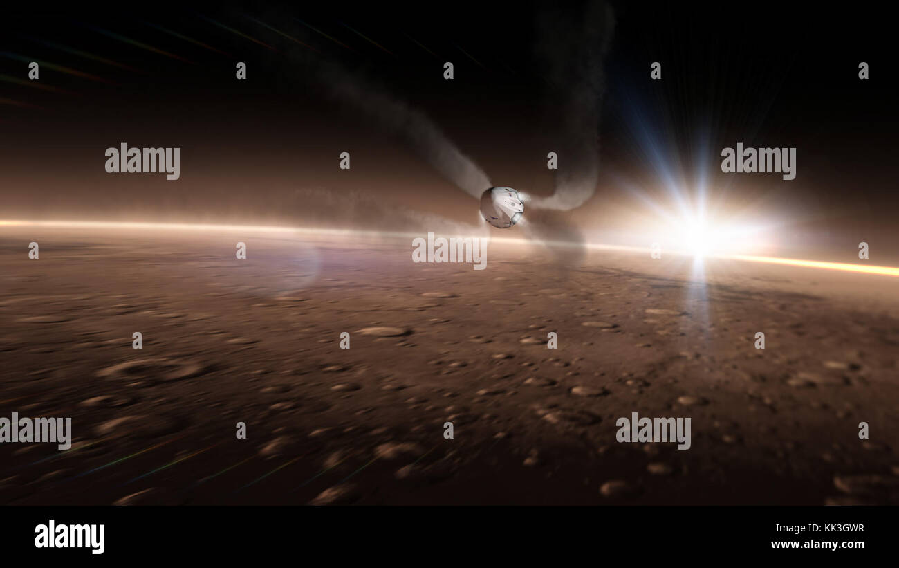 Concept art of sending Dragon to Mars Stock Photo - Alamy