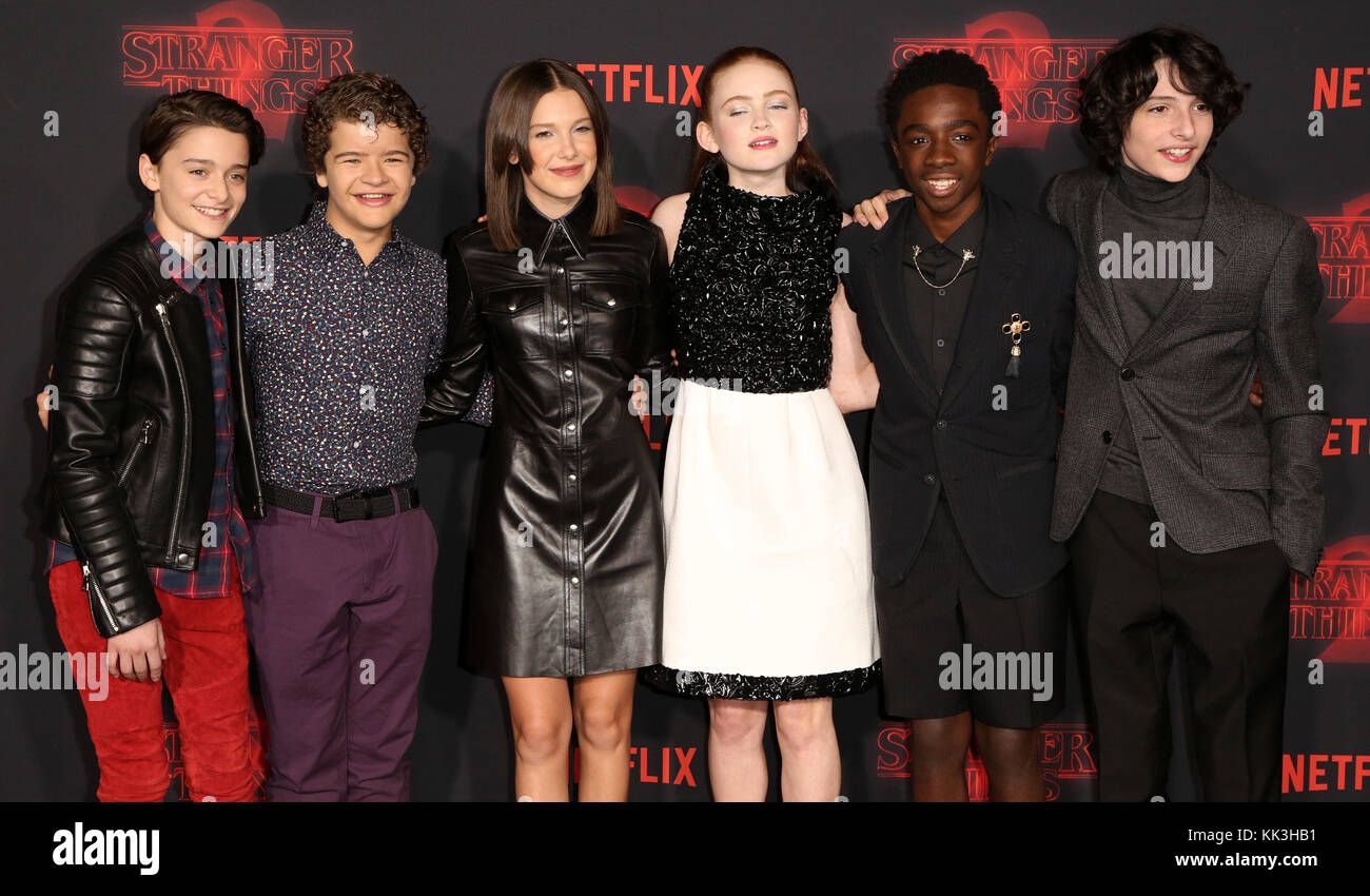 Celebrities attend Netflix's Stranger Things 2 Premiere at Westwood Village Theater. Featuring ...